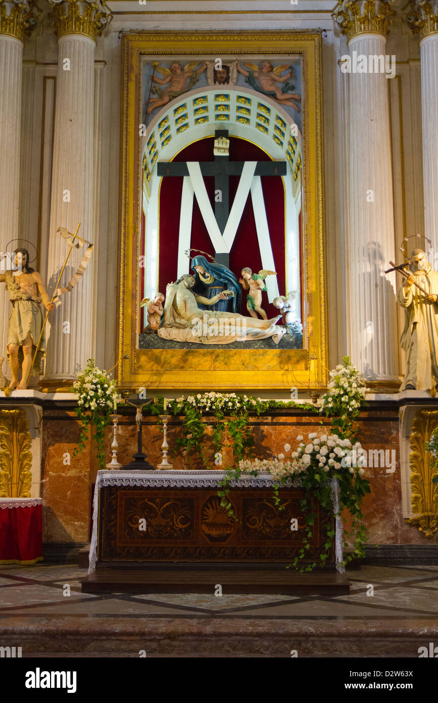 Altar in the Royal Carthusian Monastery (Real Cartuja), Valldemossa ...