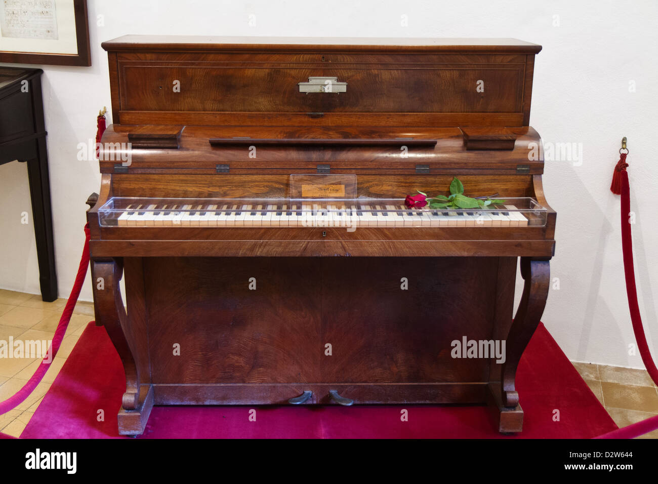 The old Pleyel piano used by Frédéric Chopin at the Royal Carthusian ...
