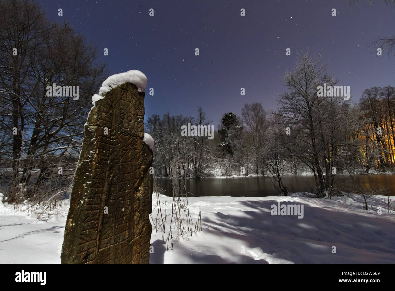 Rune stone night hi-res stock photography and images - Alamy