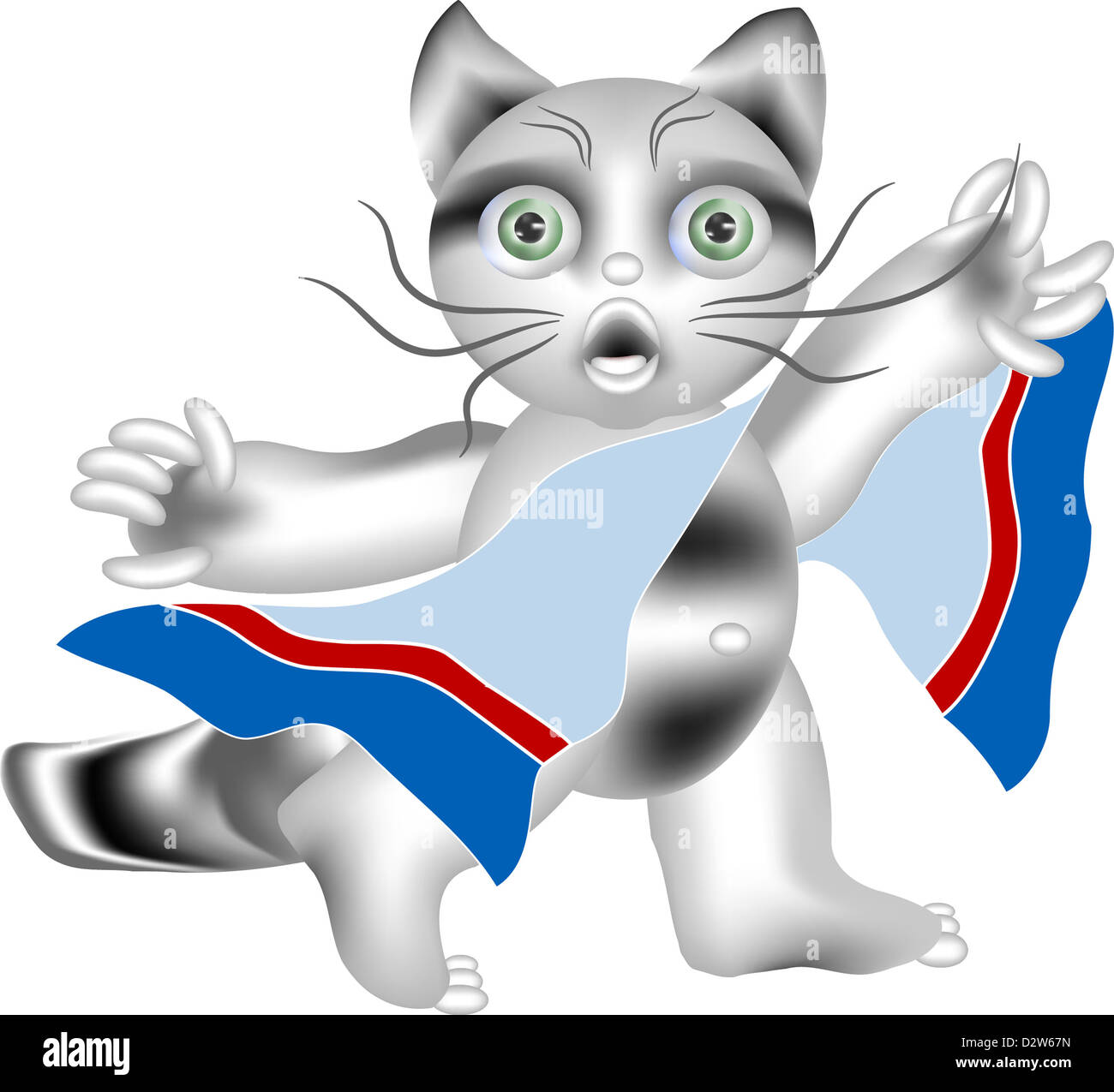 Raccoon with a bath towel goes swimming Stock Photo - Alamy