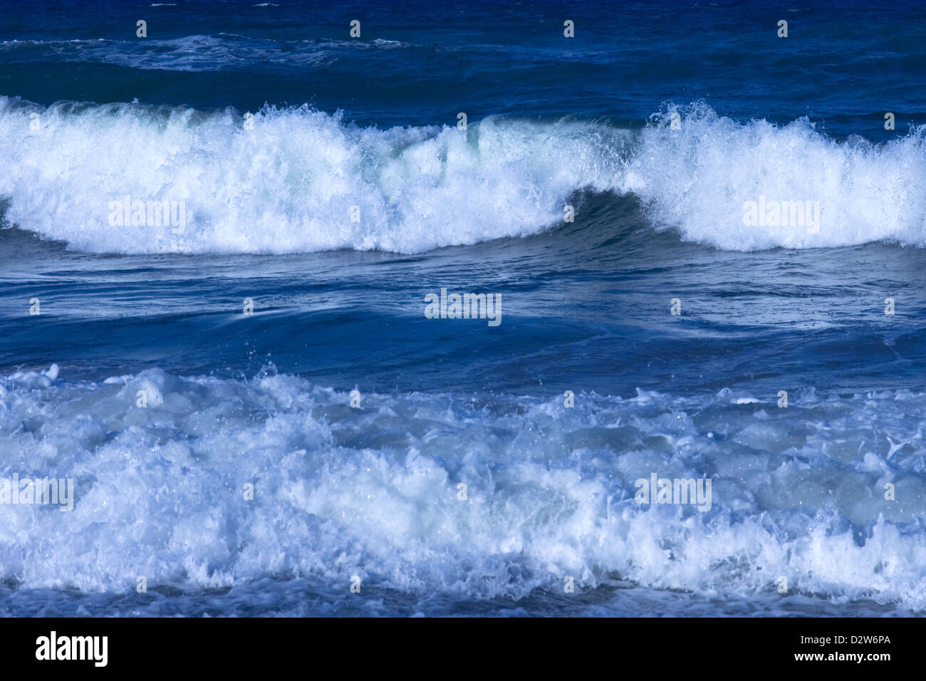 Blue sea waves on the coast Stock Photo - Alamy