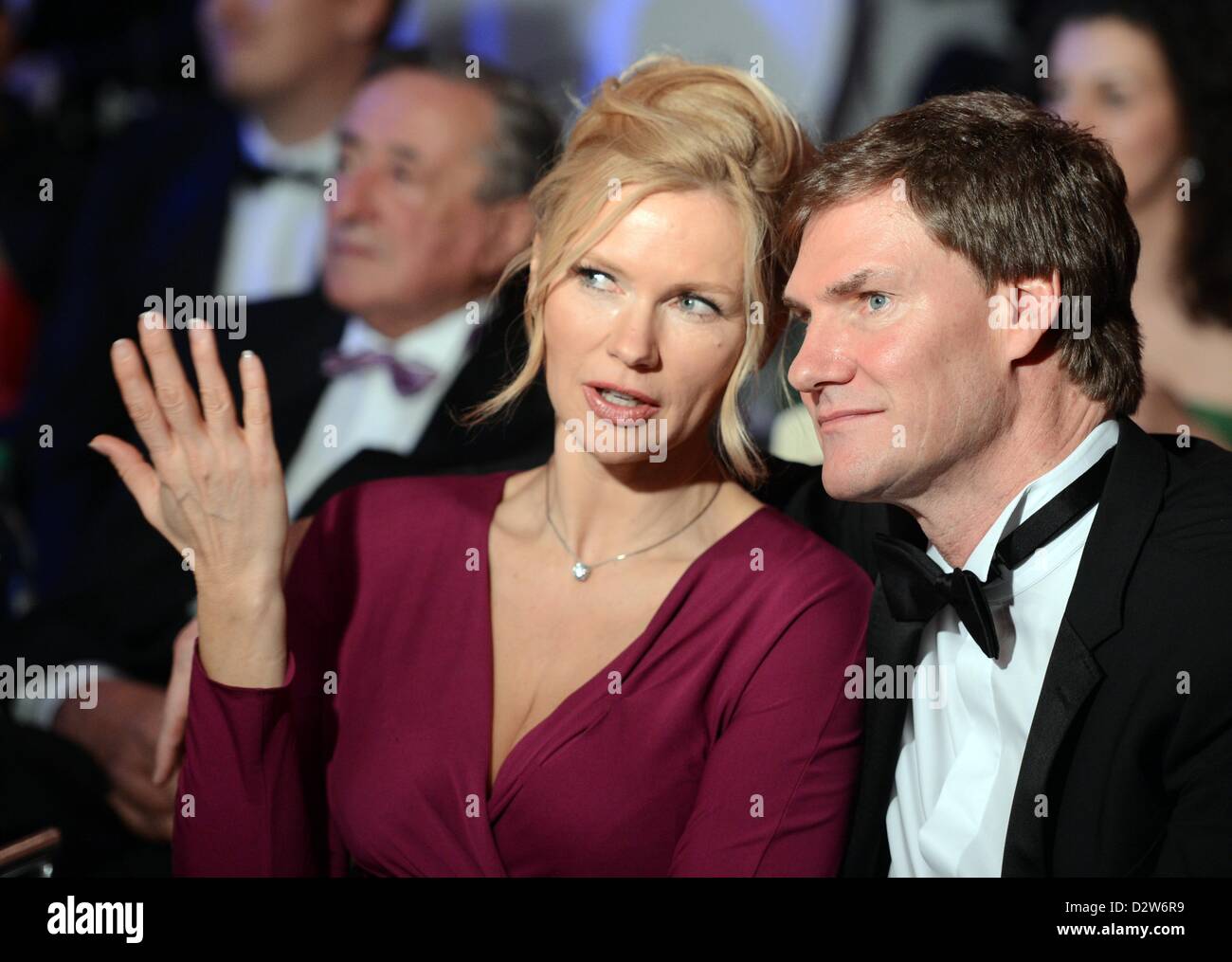 German actress Veronica Ferres (L) and her partner Carsten Maschmeyer ...