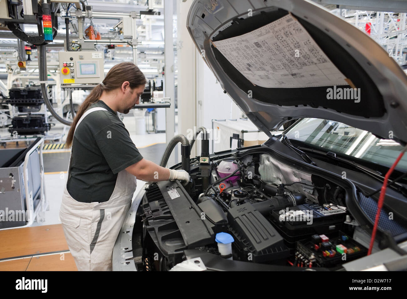 Wolfsburg, Germany, Volkswagen factory, production of the Golf 6 and ...