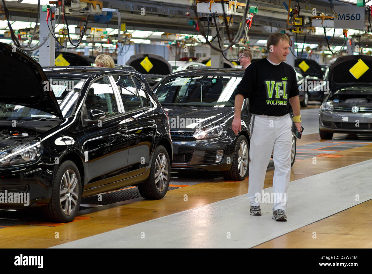 Wolfsburg, Germany, Volkswagen factory, production of the Golf 6 and ...