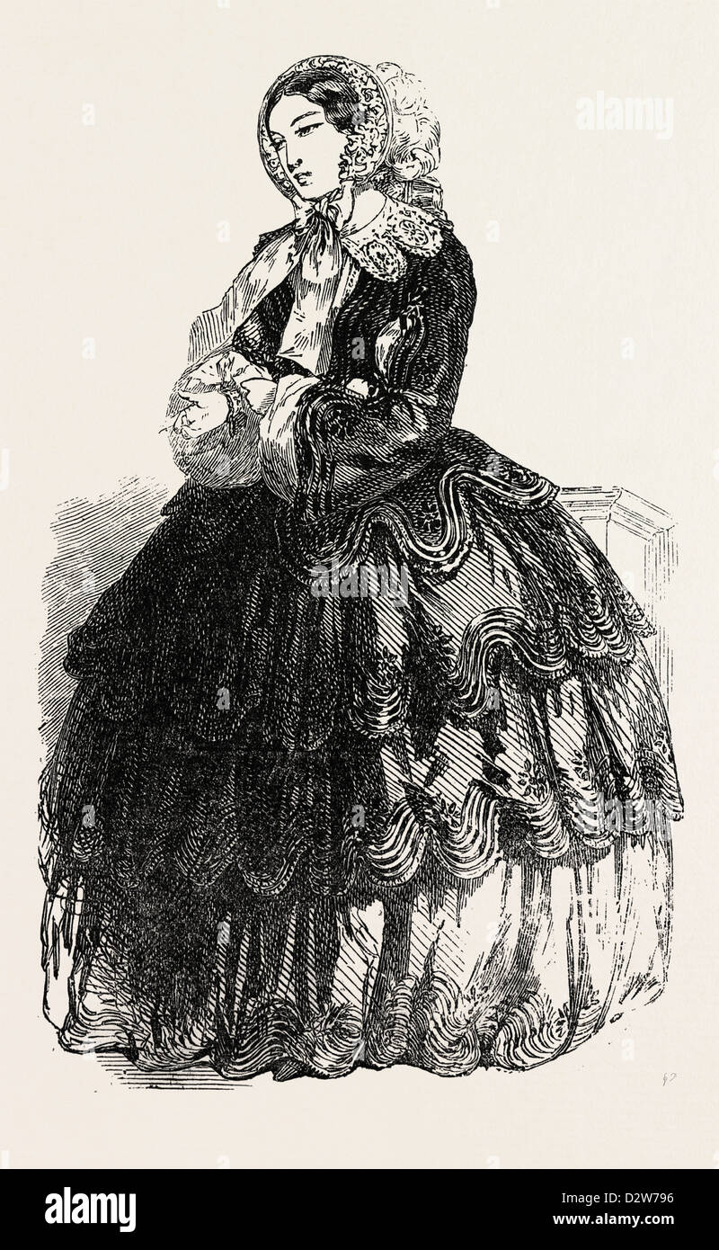 PARIS FASHIONS FOR OCTOBER 1854 Stock Photo - Alamy