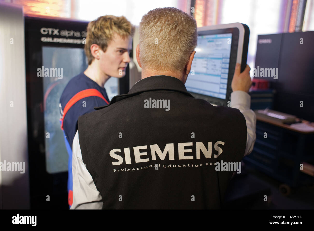 Berlin, Germany, CNC training center of Siemens AG Stock Photo - Alamy
