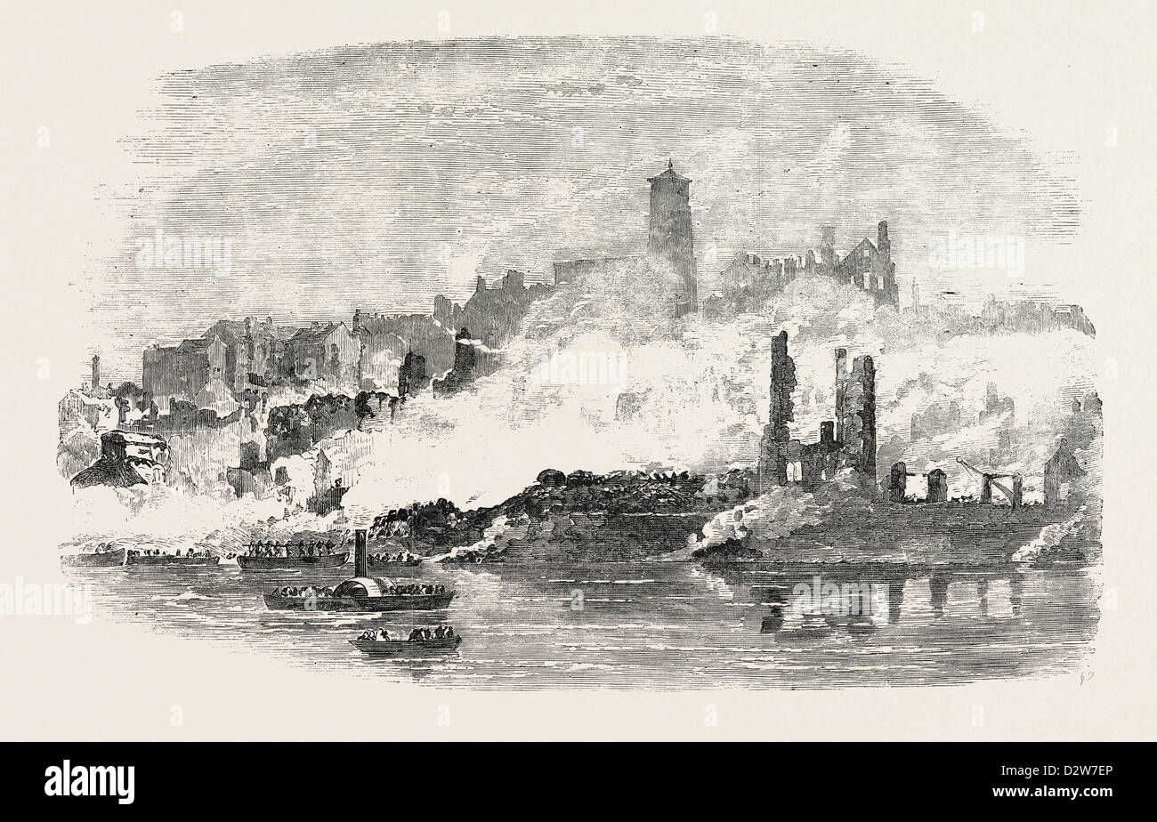 REMAINS AT GATESHEAD SITE OF THE EXPLOSION 1854 Stock Photo - Alamy