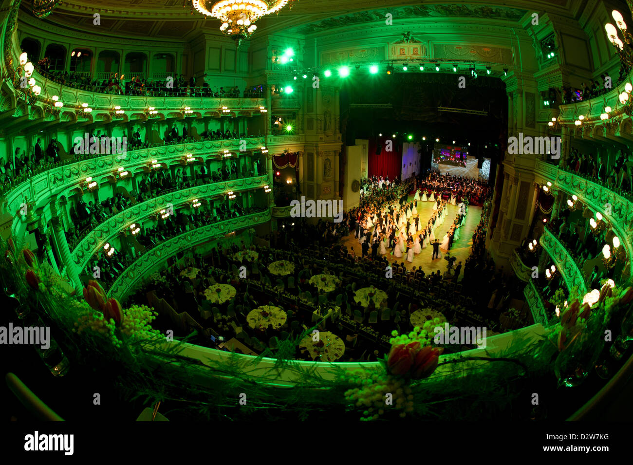 Debutants perform the opening dance during the 8th Semper Opera Ball ...