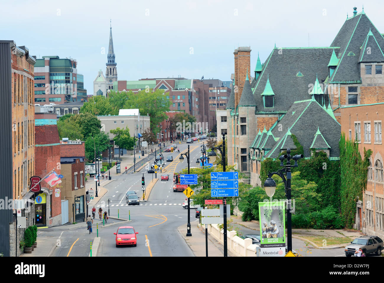 City street view with busy traffic Stock Photo - Alamy