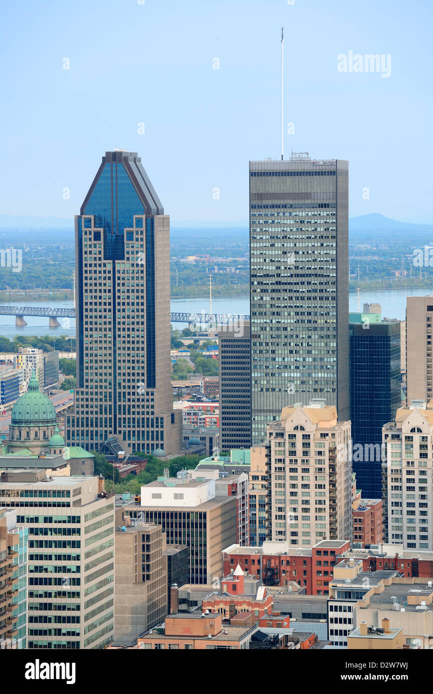 Montreal day view from Mont Royal with city skyline Stock Photo - Alamy
