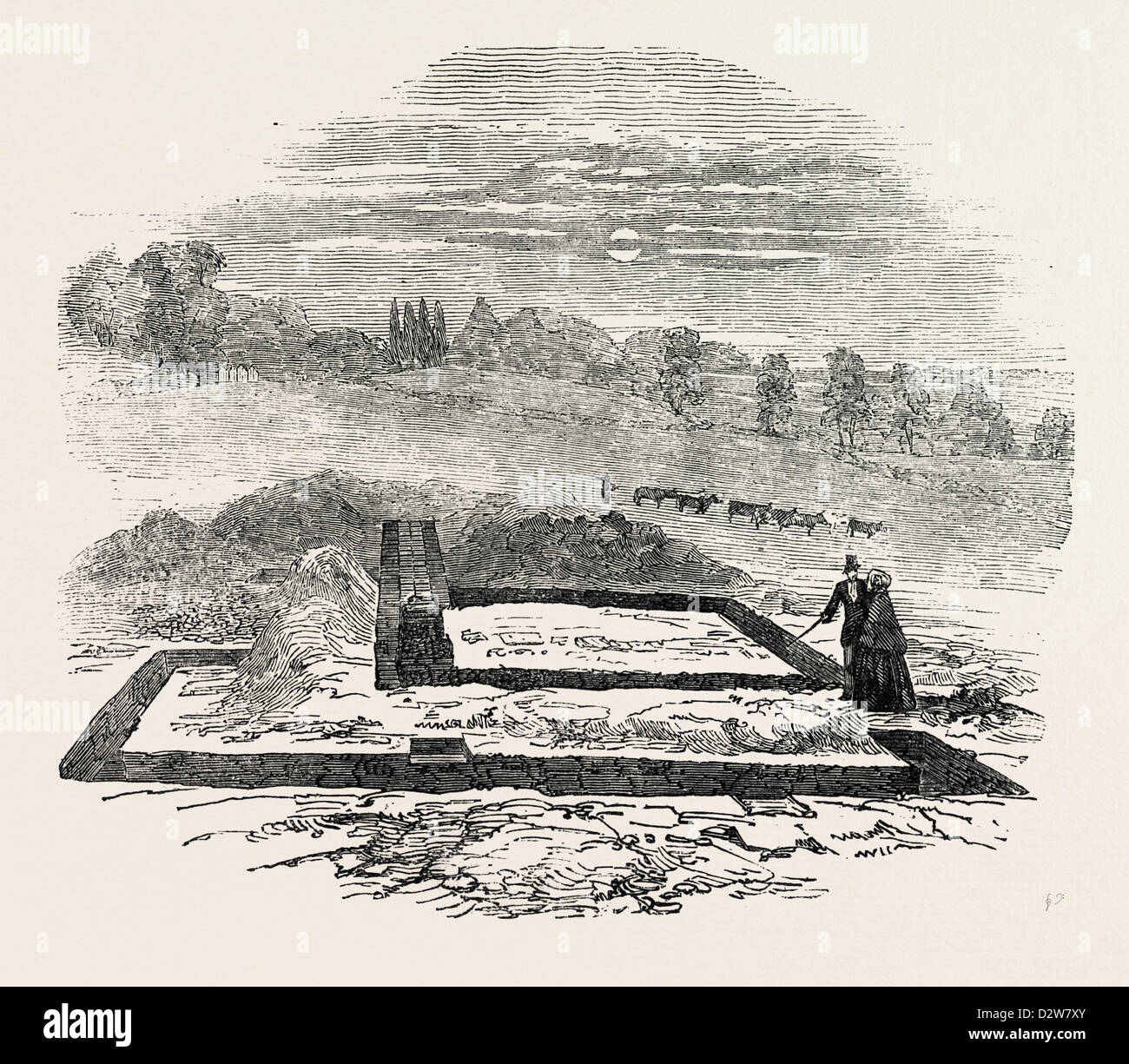 ROMAN REMAINS DISCOVERED AT KESTON 1854 Stock Photo - Alamy