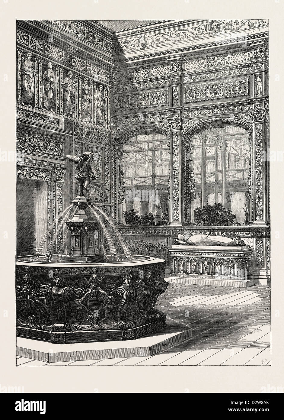 THE RENAISSANCE COURT AT THE CRYSTAL PALACE SYDENHAM UK 1854 Stock ...