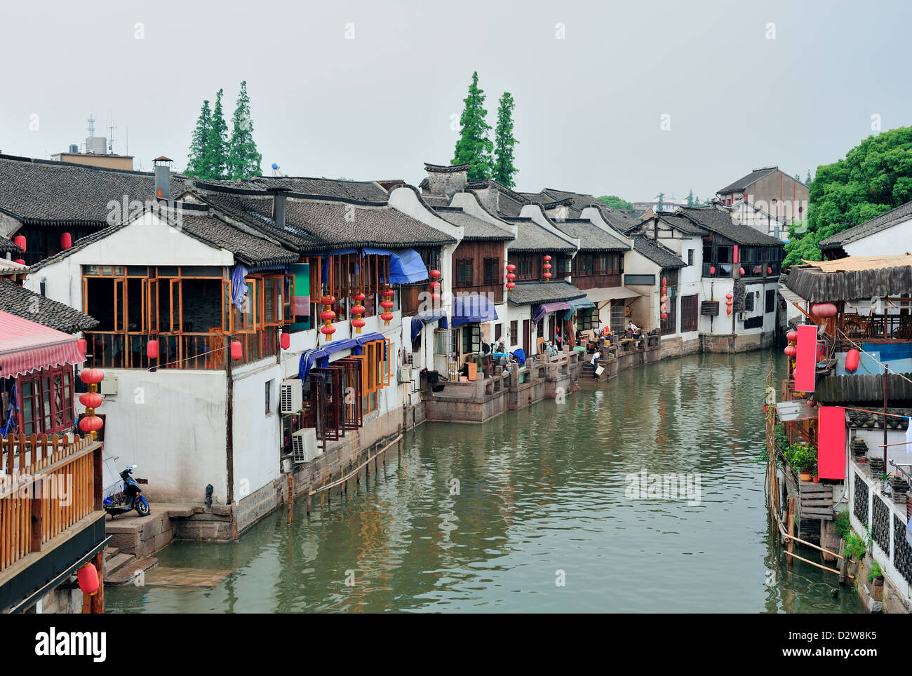 Old village by river in Shanghai Stock Photo - Alamy