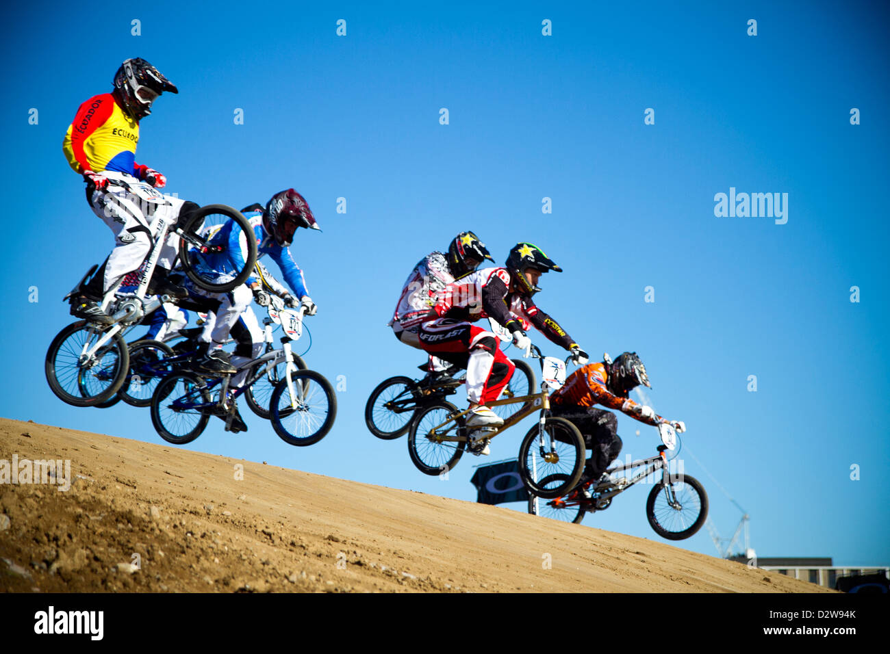 BMX track race london olympics park Stock Photo - Alamy