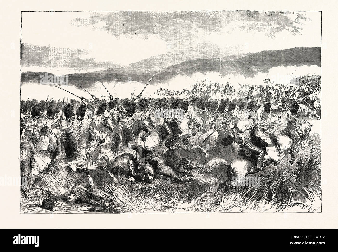 THE CRIMEAN WAR: THE ACTION AT BALACLAVA: CHARGE OF THE SCOTS GREYS ...