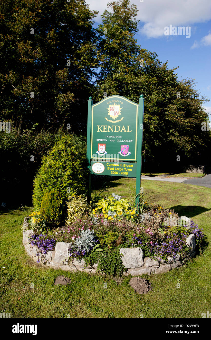 Kendal sign Kendal UK Stock Photo - Alamy