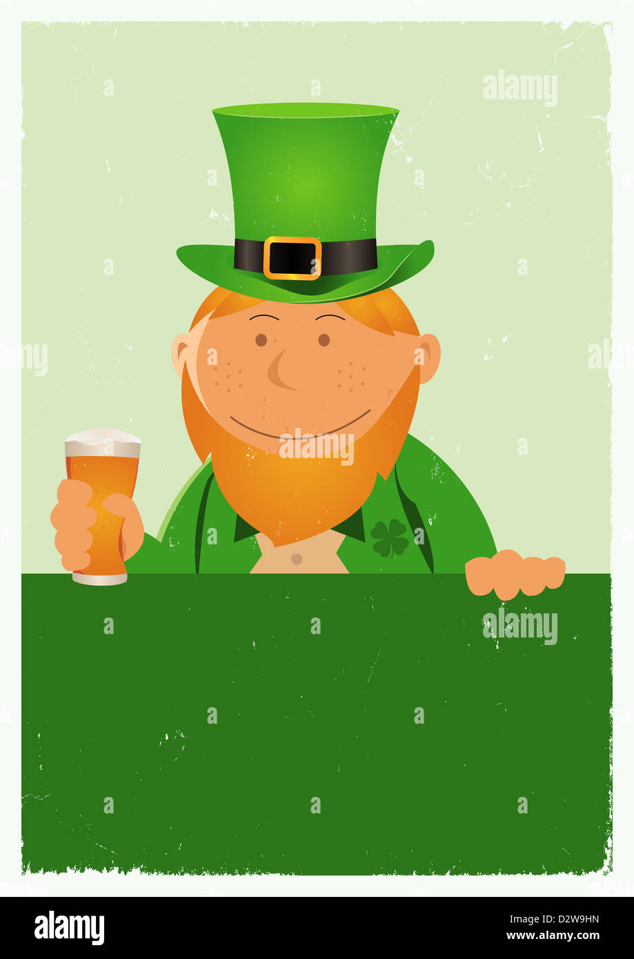 Illustration of a cartoon St-Patrick character for the irish national ...