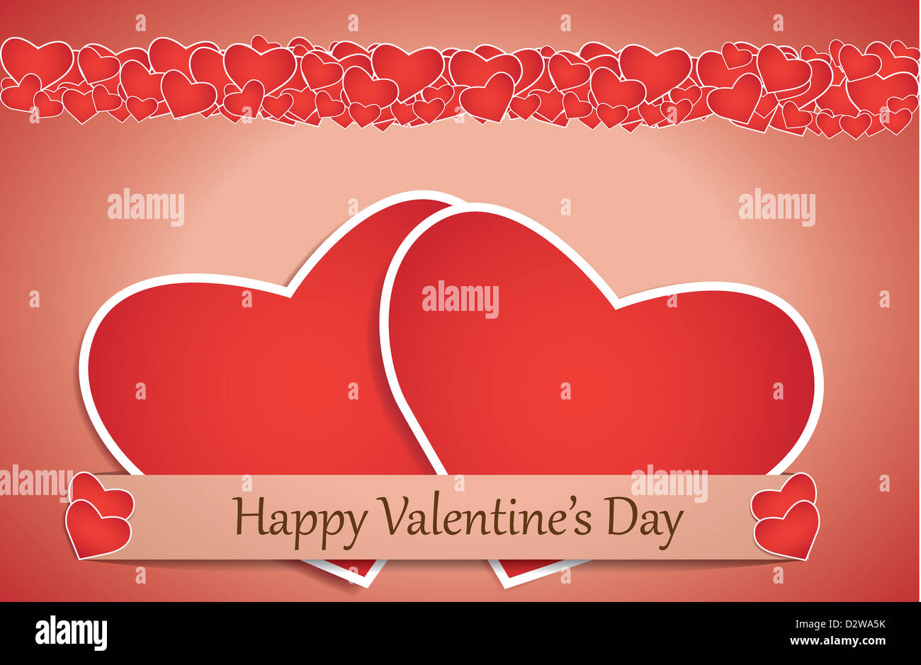 Valentines day card with paper heart Stock Photo - Alamy