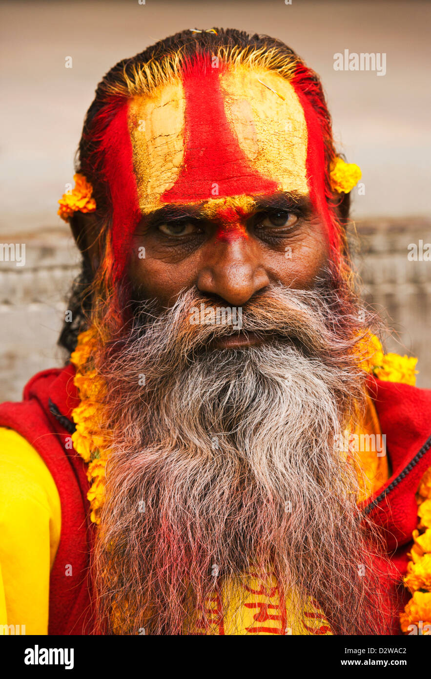 Sadhu (holy Men) at the Pashupatinath temple in Kathmandu, Nepal Stock ...