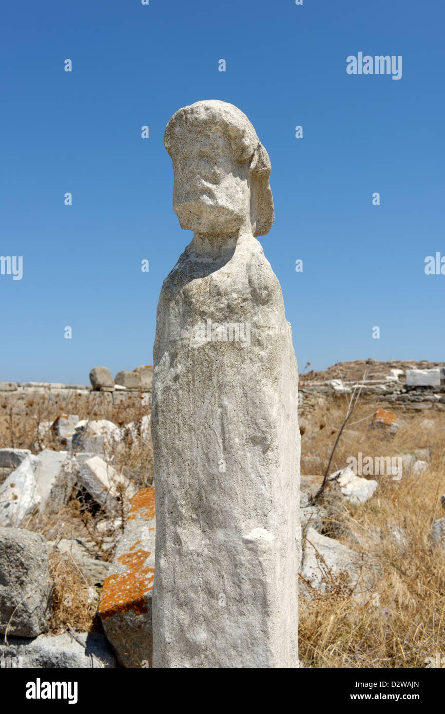 Delos. Greece. The eroded stele of Hermes Propylaios, erected by the ...