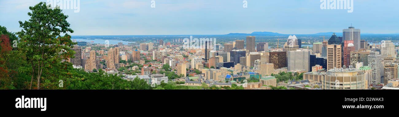Montreal day view panorama from Mont Royal with city skyline Stock ...