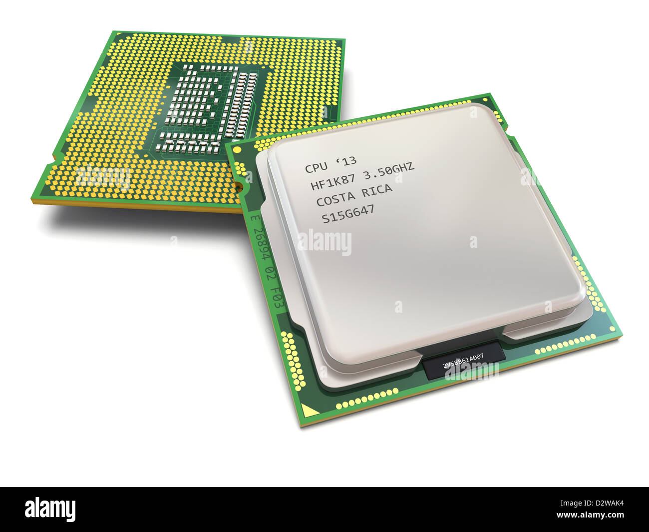 CPU. Computer's processors on white isolated background .3d Stock Photo ...