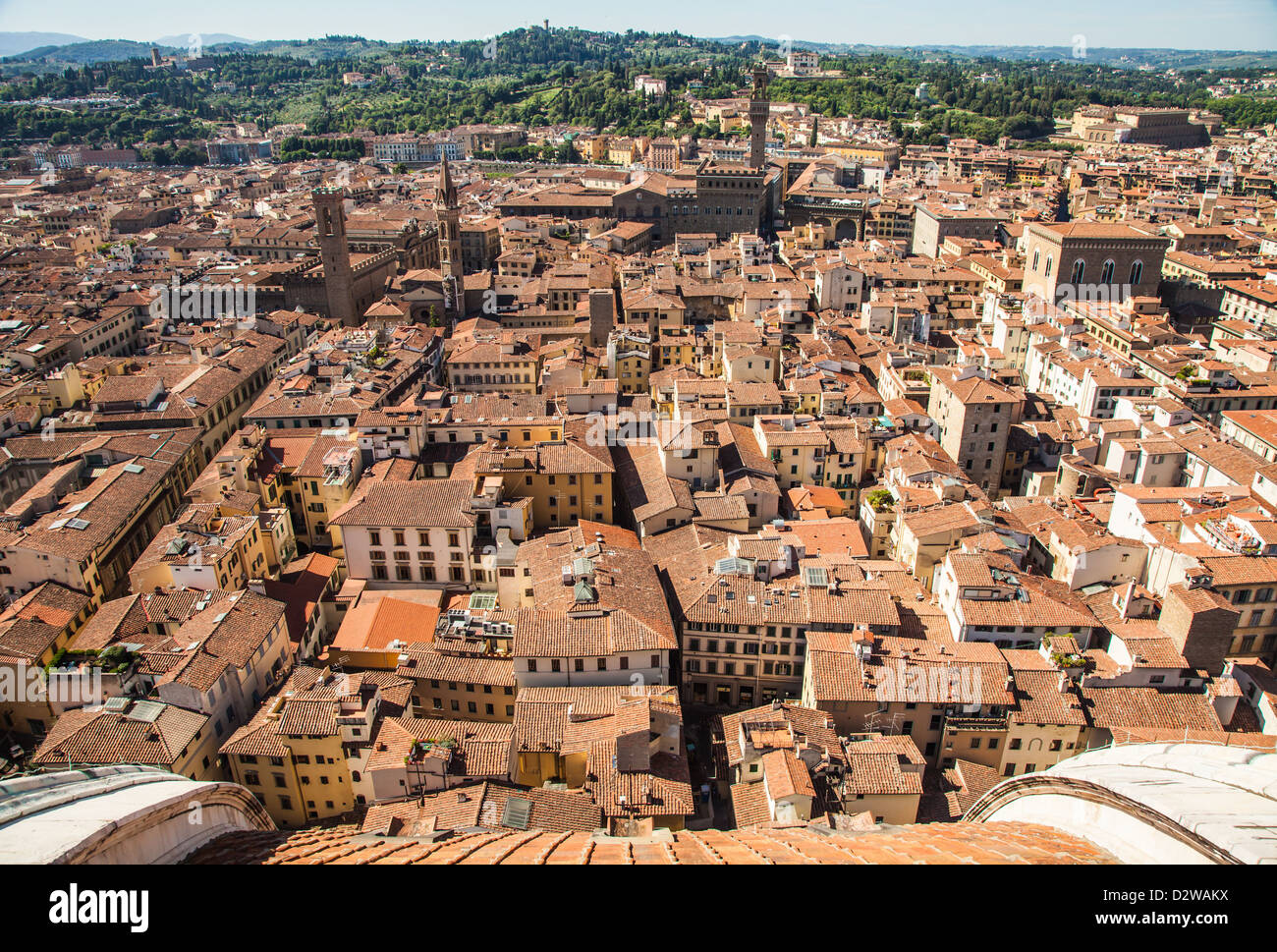 Florence, Italy: panoramic view from the top of Duomo church Stock ...
