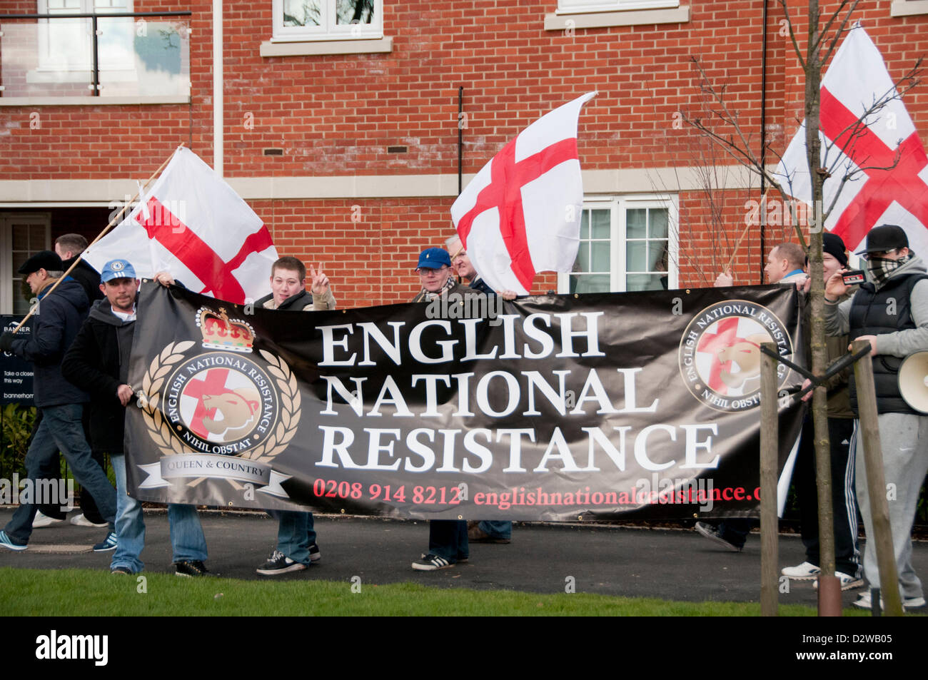 London, UK. 02/02/13. The far-right English National Resistance and ...