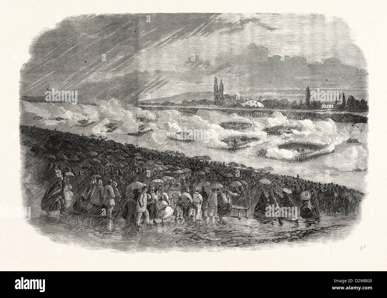 THE VOLUNTEER SHAM FIGHT AT WIMBLEDON ON EASTER MONDAY: THE TROOPS ...