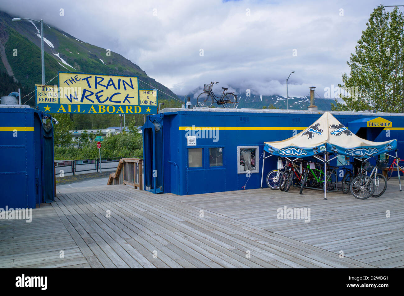 The Train Wreck, collection of refurbished railcars from Alaska ...