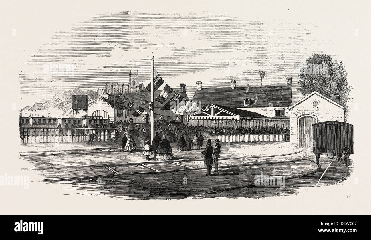 OPENING OF THE EXETER AND EXMOUTH RAILWAY: ARRIVAL OF THE FIRST TRAIN ...