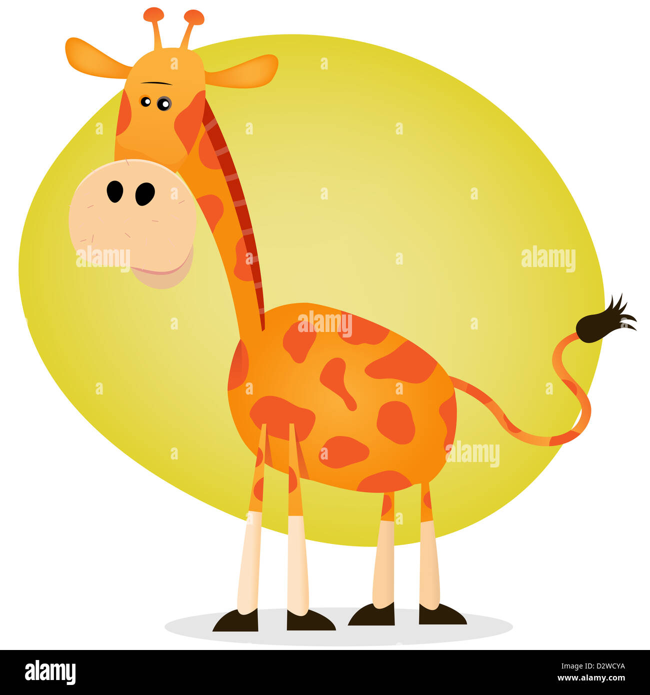 Illustration of a tiny giraffe from savannah, in cartoon style Stock ...