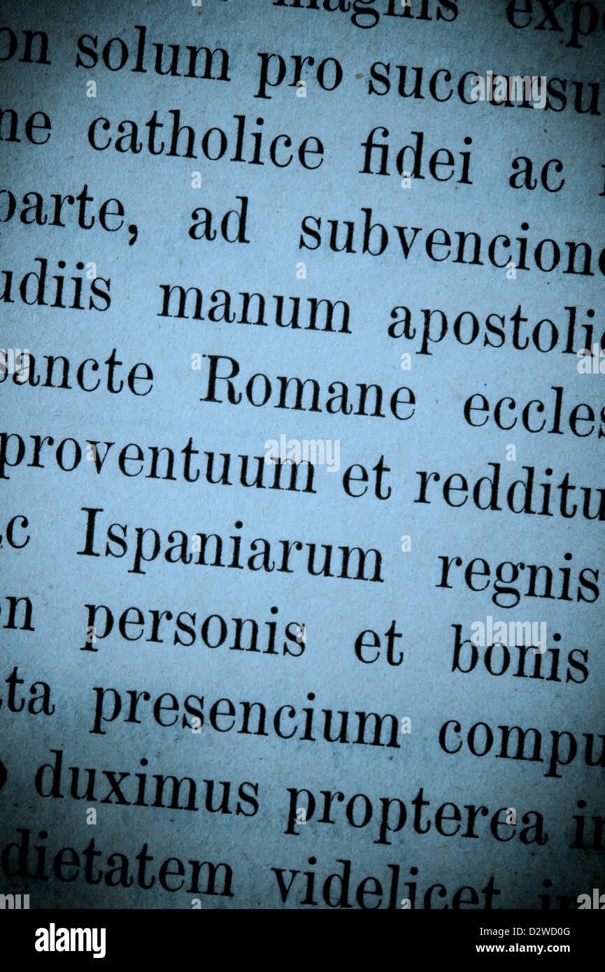 Old book page latin hi-res stock photography and images - Alamy