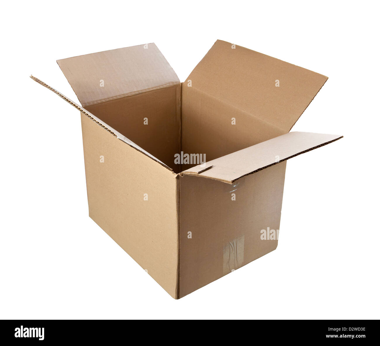 An empty cardboard box isolated on white Stock Photo - Alamy