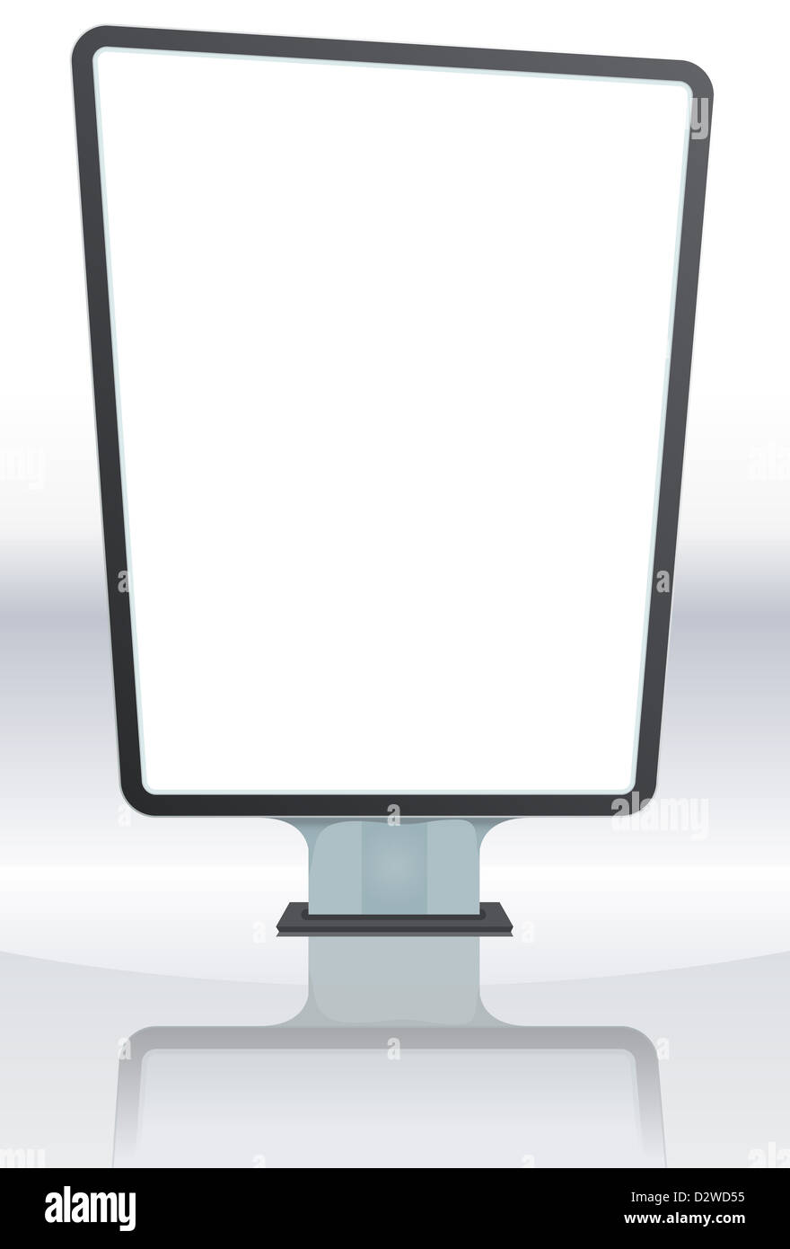 Illustration of a white billboard background for advertisement and ...