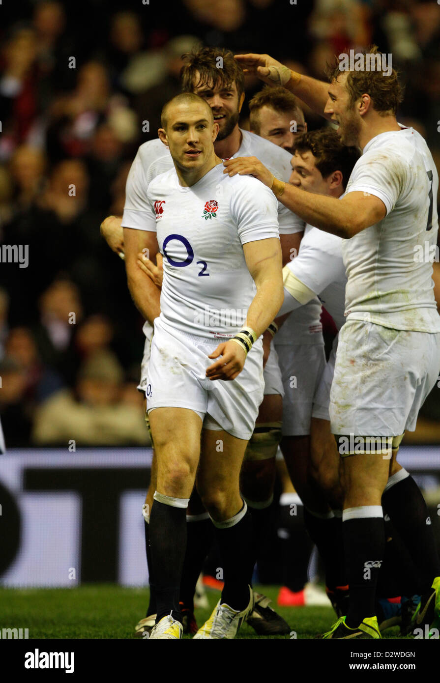 ENGLAND CELEBRATE GEOFF PARLIN ENGLAND V SCOTLAND TWICKENHAM MIDDLESEX ...