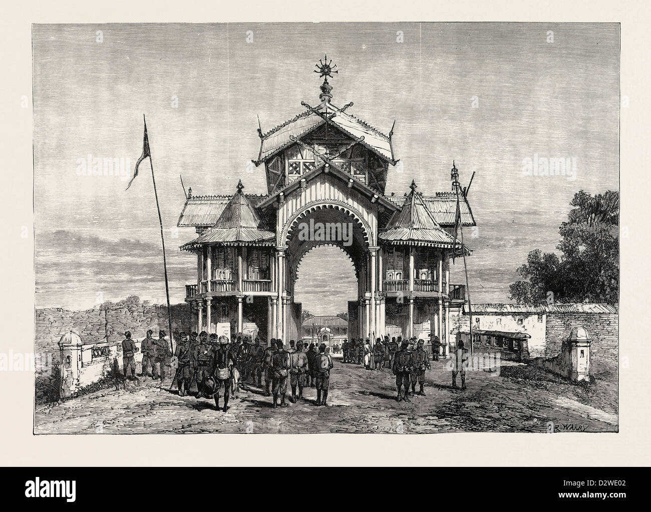 THE MANIPUR OUTRAGE: PALACE GATES WHERE MR. QUINTON AND OTHERS WERE ...