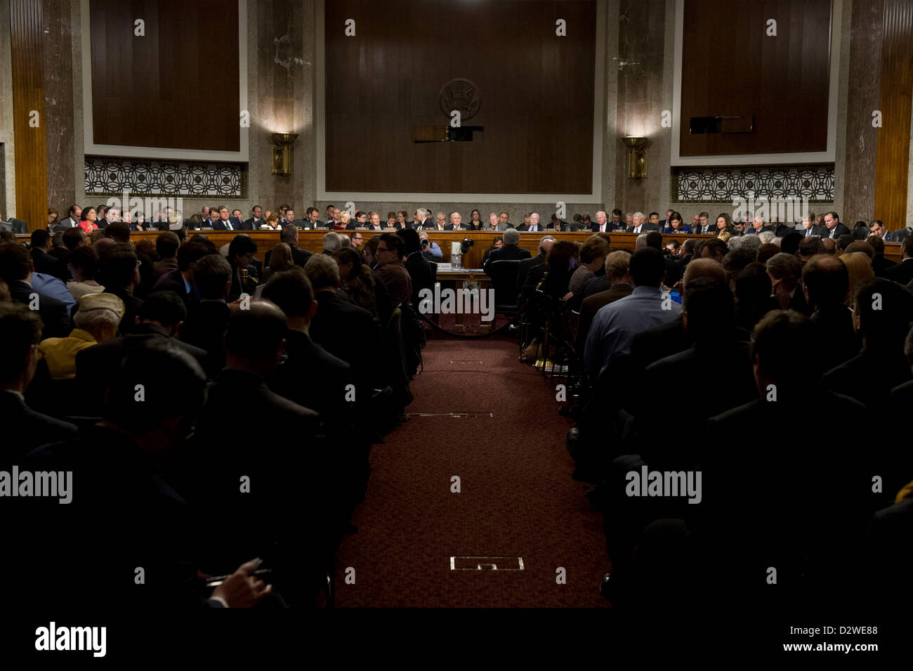 Former Senator Chuck Hagel during his confirmation hearing in the ...