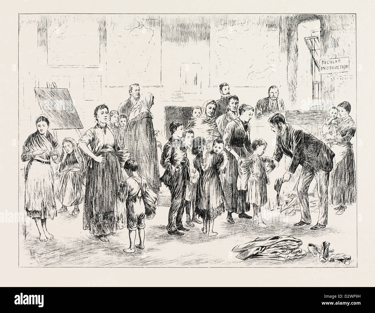 CLOTHING POOR CHILDREN IN A WEST OF IRELAND SCHOOLHOUSE Stock Photo - Alamy