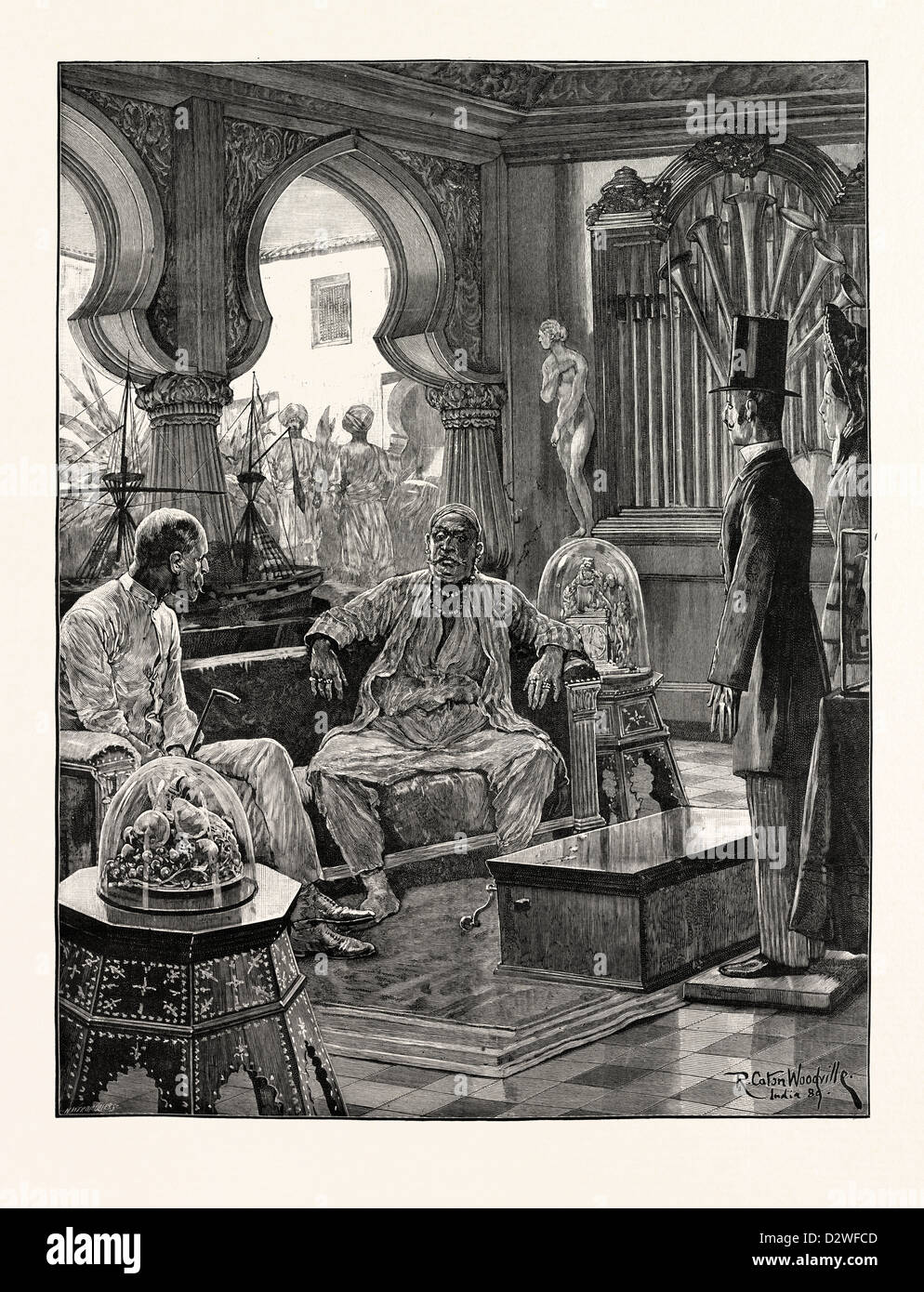 A VISIT TO AN INDIAN NAWAB Stock Photo - Alamy