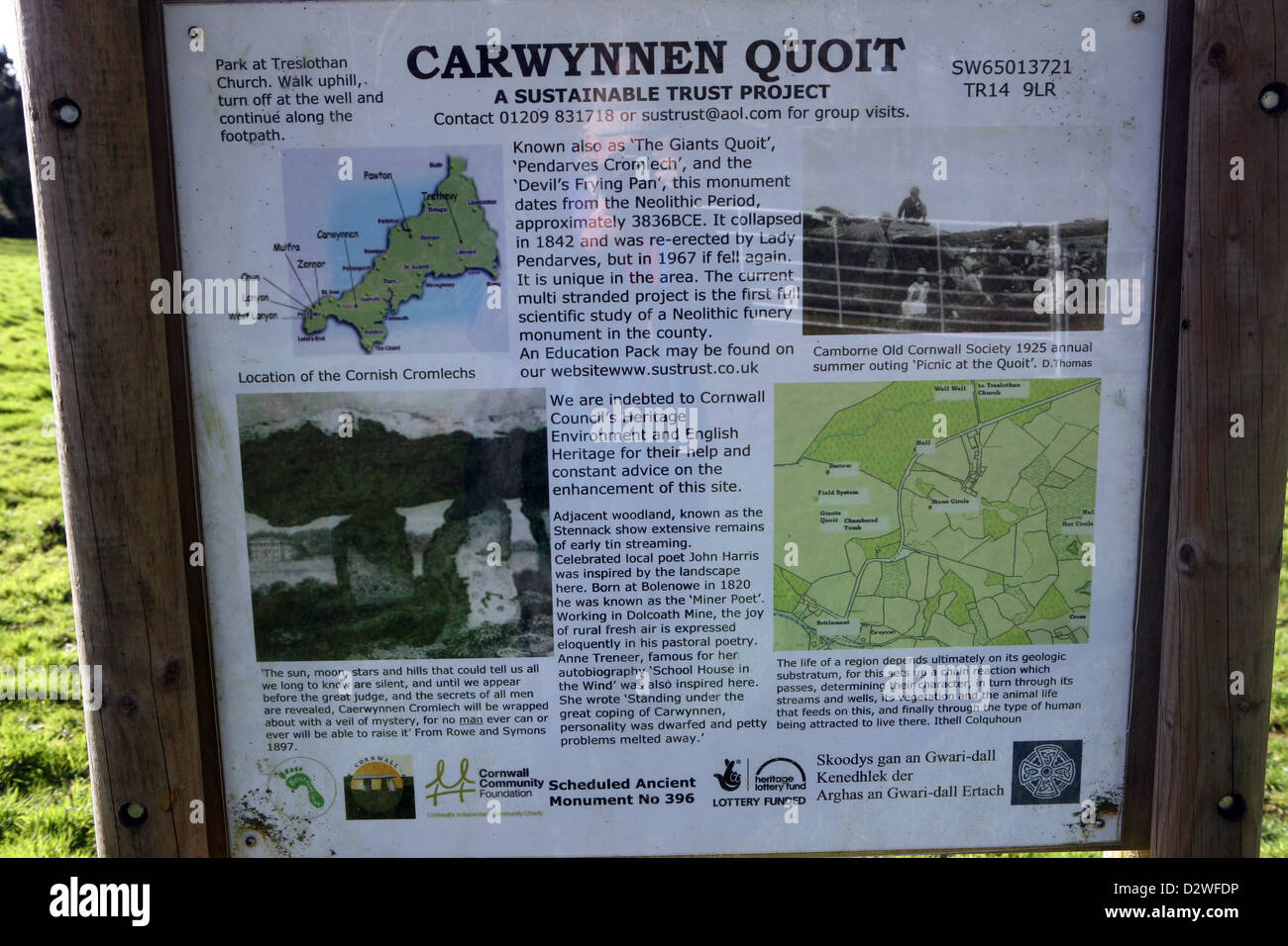 Giants Quoit Carwynnen Cornwall Stock Photo - Alamy