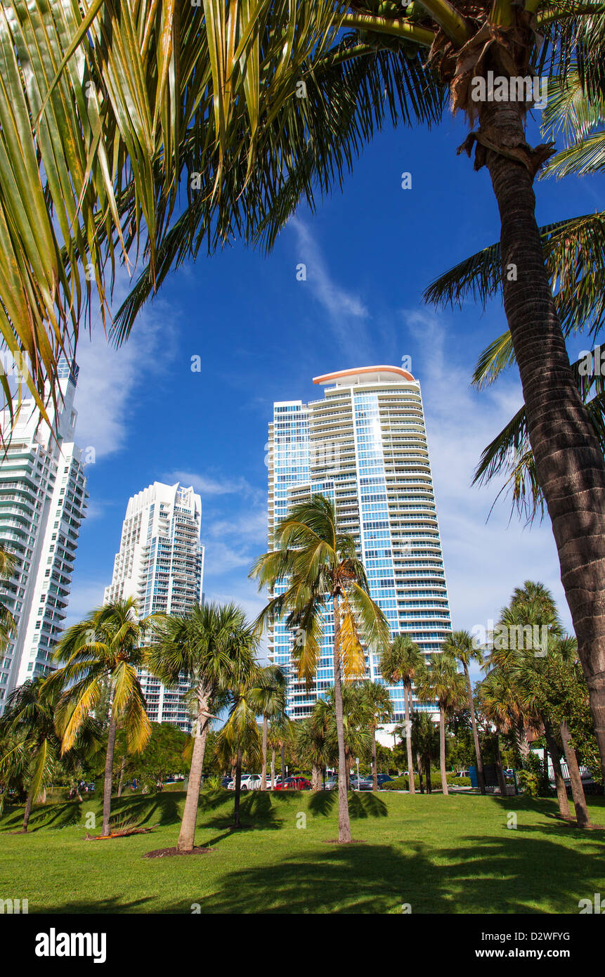 Large Apartment Building in South Beach, Miami Beach, USA Stock Photo ...