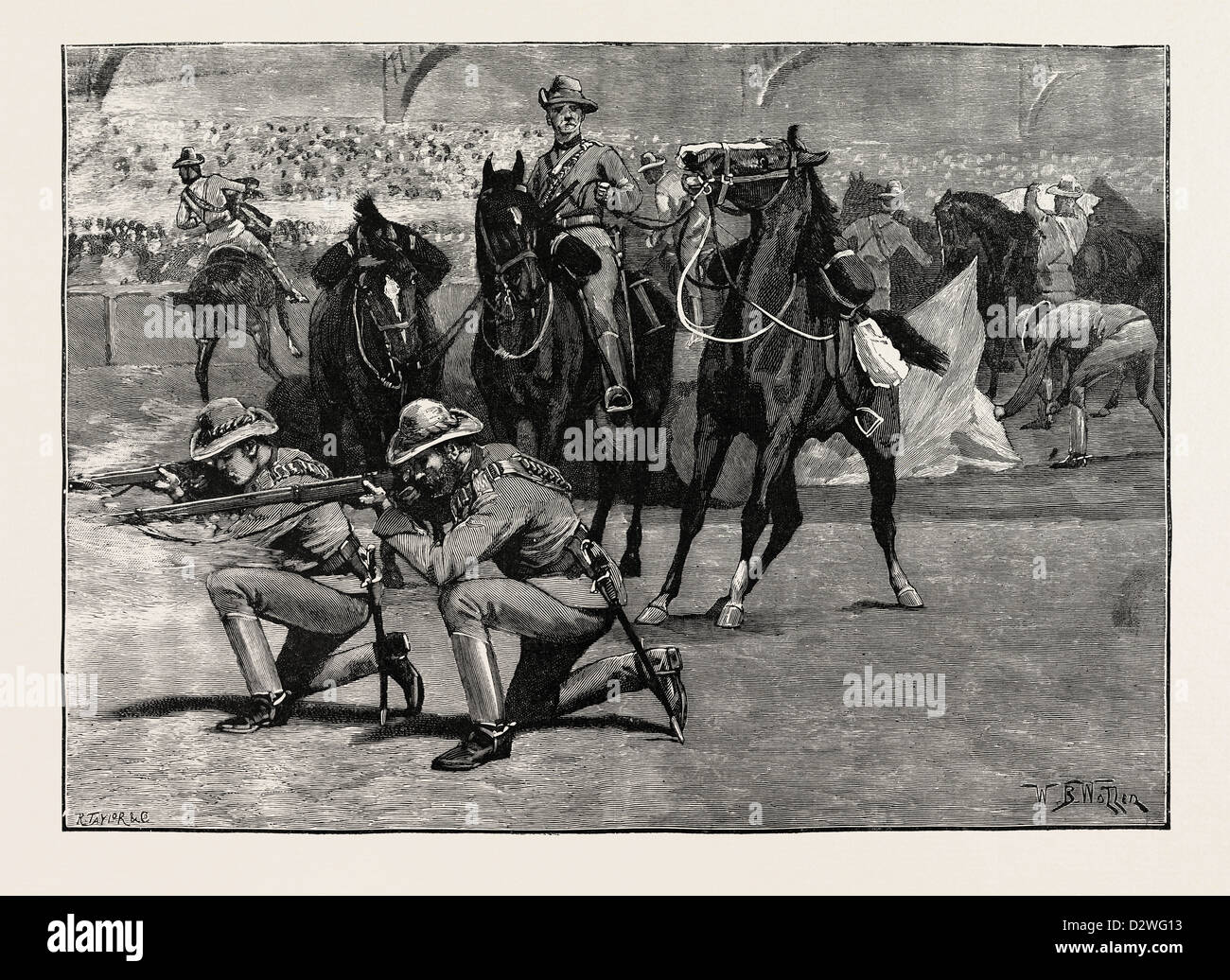 THE VICTORIA RIFLE VOLUNTEERS FROM MELBOURNE AT THE MILITARY TOURNAMENT ...