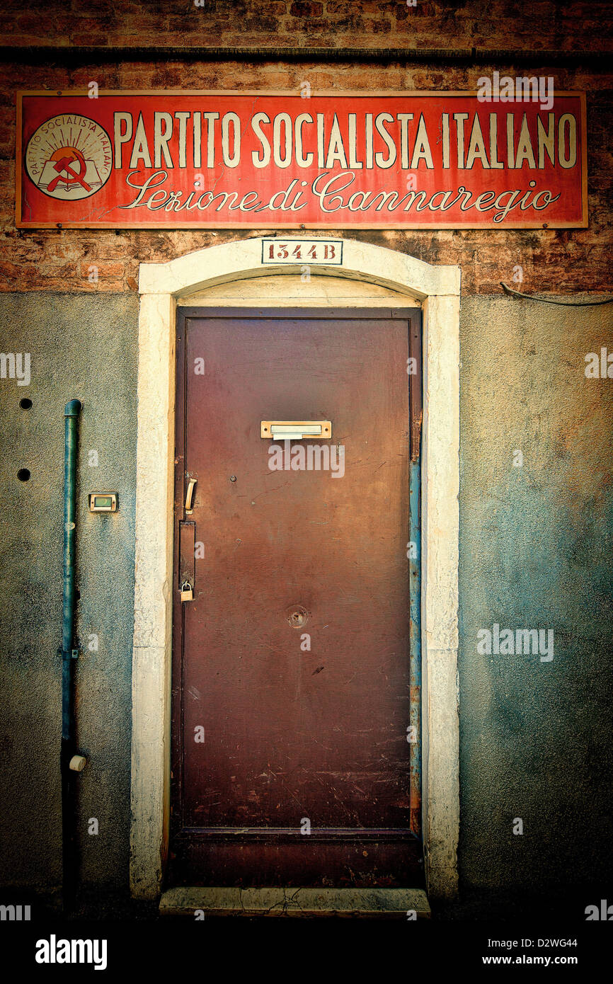Local office of the Italian Socialist Party, Cannaregio, Venice, Italy ...