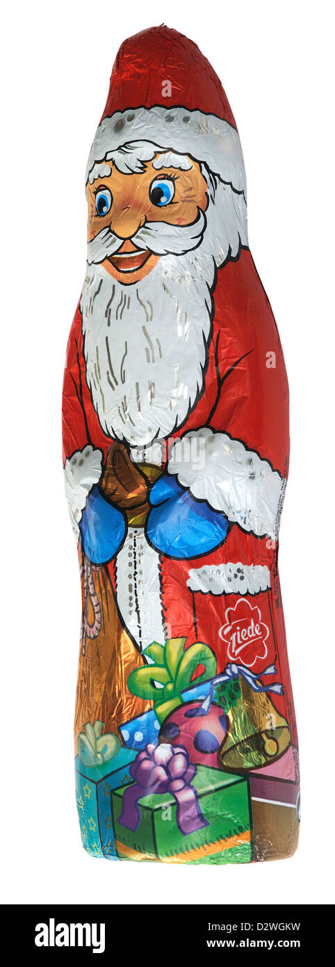 Chocolate father Christmas Stock Photo - Alamy