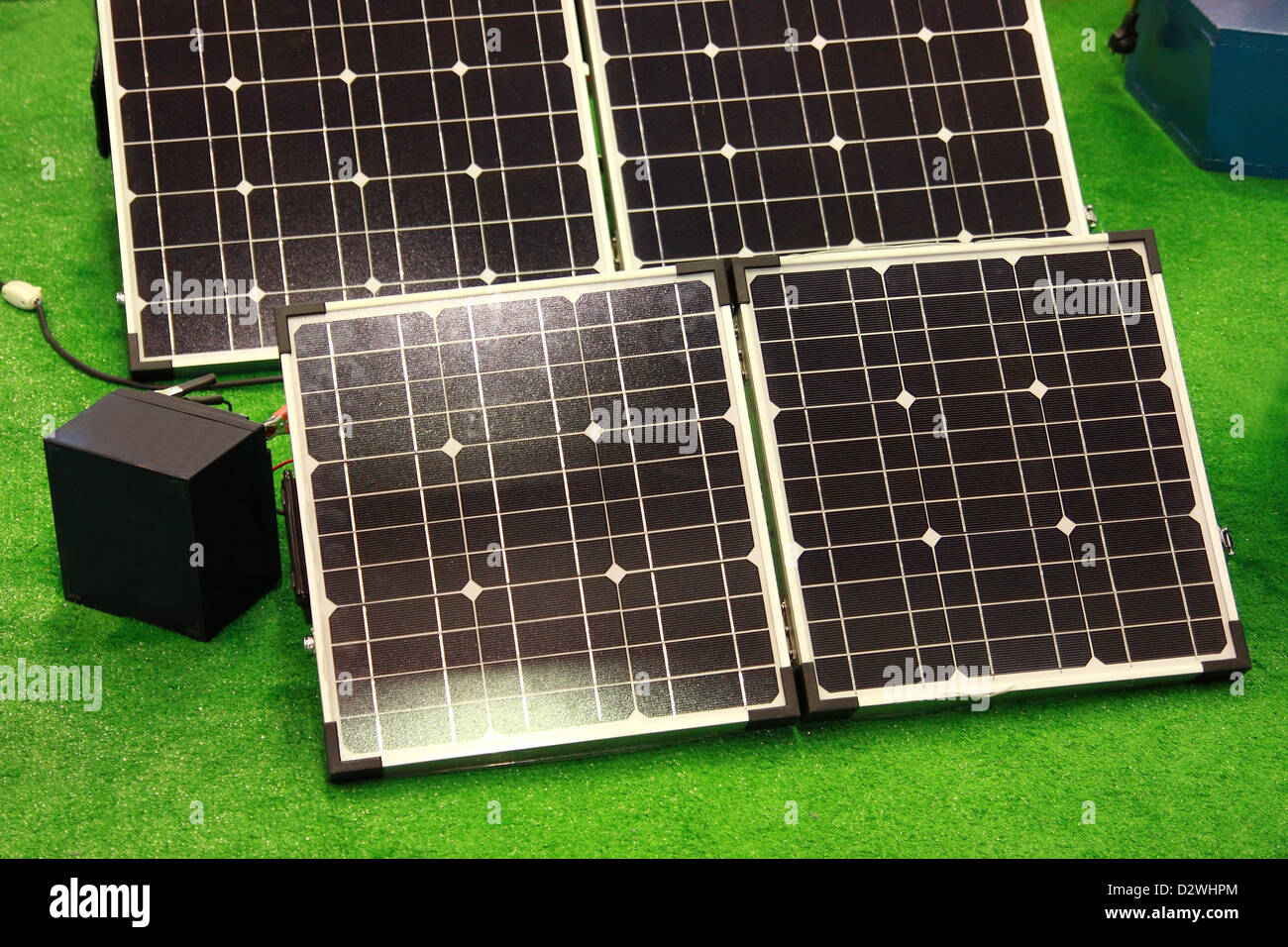 Solar panels at a fair Stock Photo - Alamy