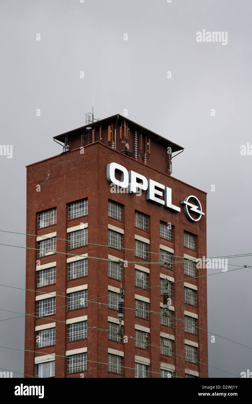 Russelsheim, Germany, Tower of Adam Opel GmbH Stock Photo - Alamy