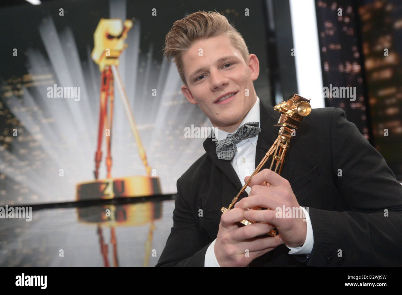 German actor Max von der Groeben holds the trophy for Category «new ...