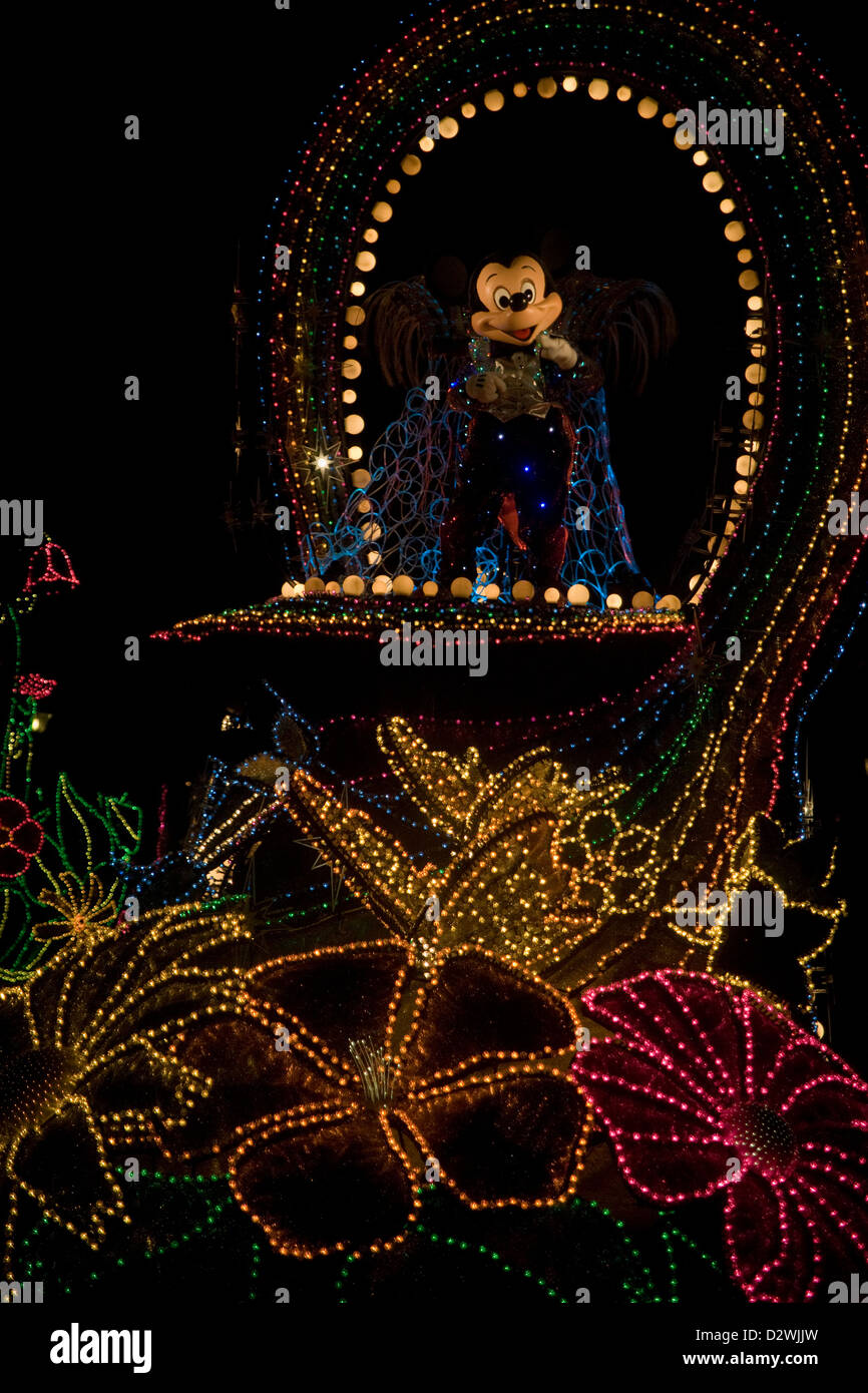 A night time parade Disneyland Paris Stock Photo - Alamy