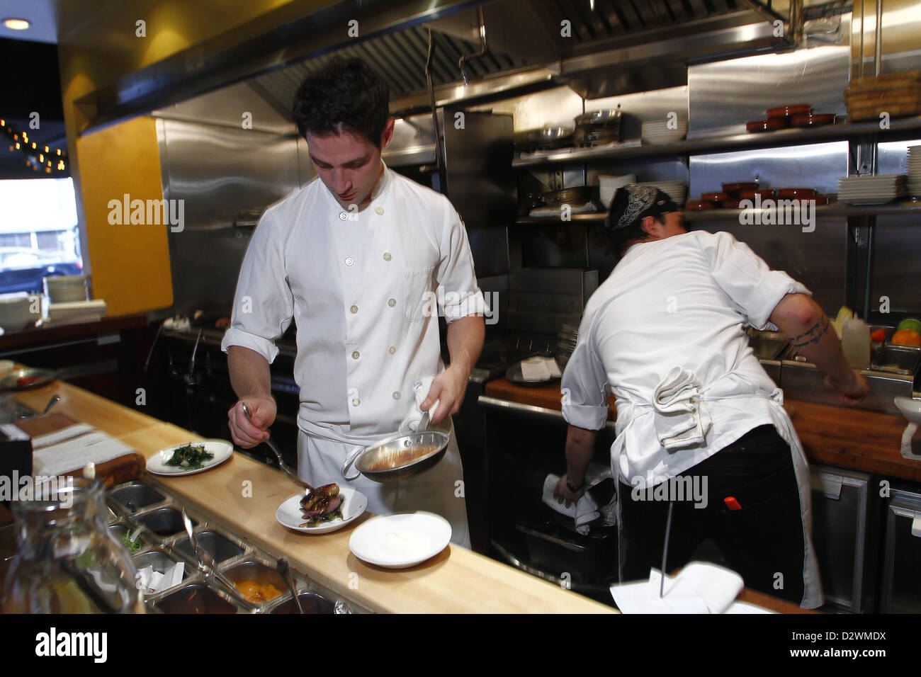 Dec. 15, 2012 - New York, NY, U.S. - Chef Anthony Sasso working in the ...
